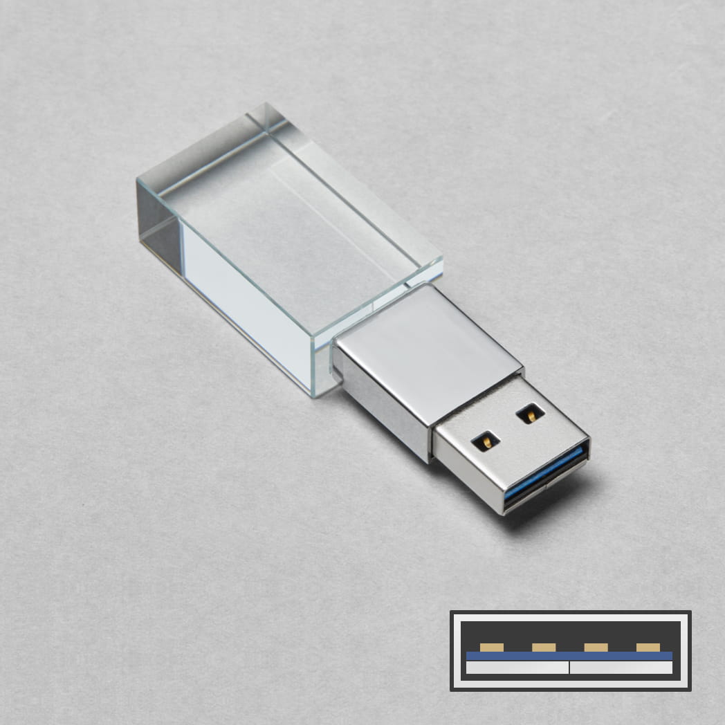 Crystal USB Drive | Glass Flash Drive For Pro Photographers